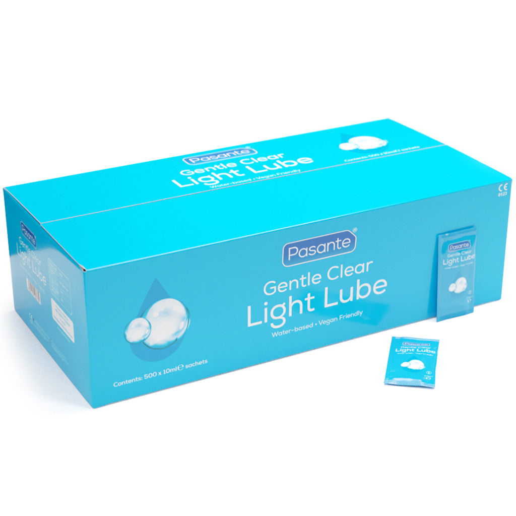 Pasante Gentle Light Clear Lube Sachets (10ml x 500) | Condoms.uk