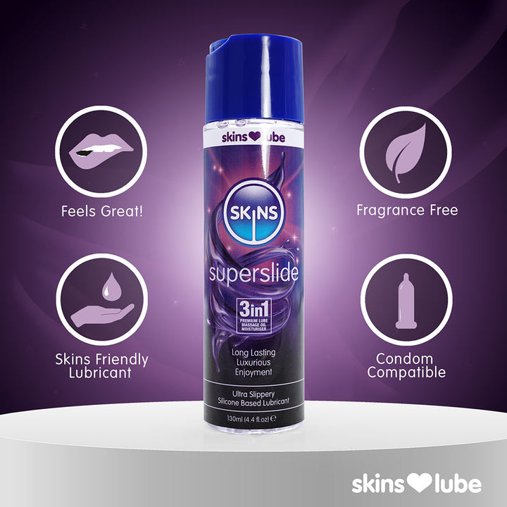 Skins Superslide Silicone Based Lubricant (130ml) | Condoms.uk