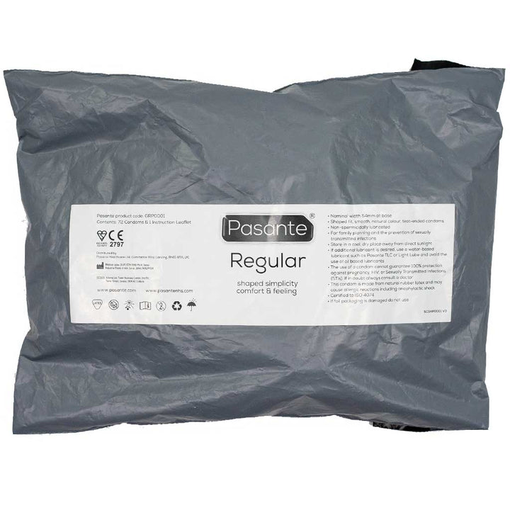 Condoms.uk | Free Delivery Over £25 | Pasante Regular Condoms | Condoms.uk